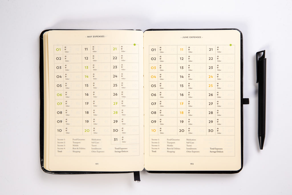 Weekly Planner & Toolkit 2026- Black Cover – DOTS Design