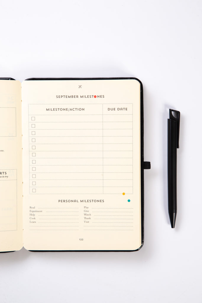 Weekly Planner & Toolkit 2026- Black Cover – DOTS Design