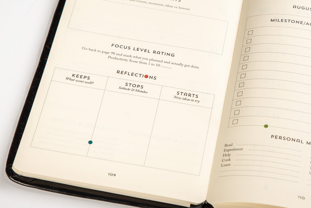Weekly Planner & Toolkit 2026- Black Cover – DOTS Design
