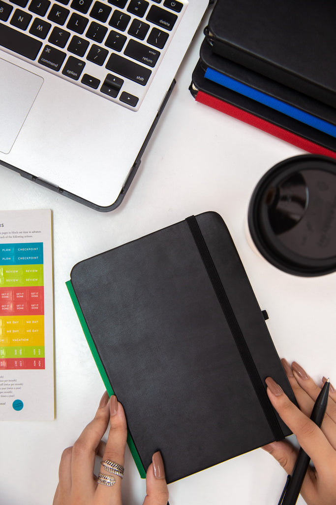 Weekly Planner & Toolkit 2026- Black Cover – DOTS Design
